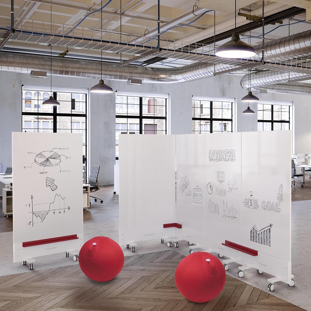 Whiteboard Magnetoplan Infinity Wall mobil 1141100 bei PLATE Büromaterial