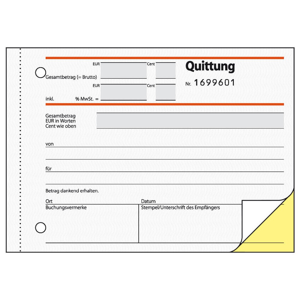 Quittungen Sigel SD122 bei PLATE Büromaterial