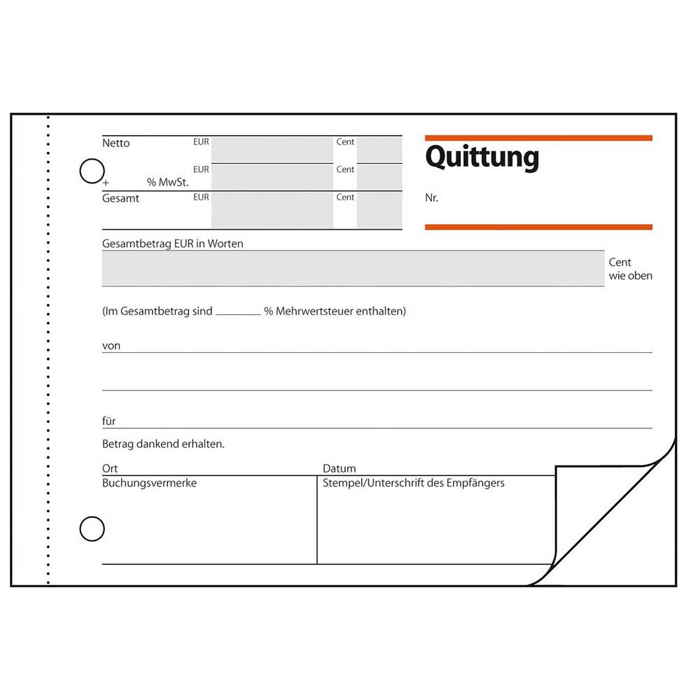 Quittungen Sigel QU625 bei PLATE Büromaterial