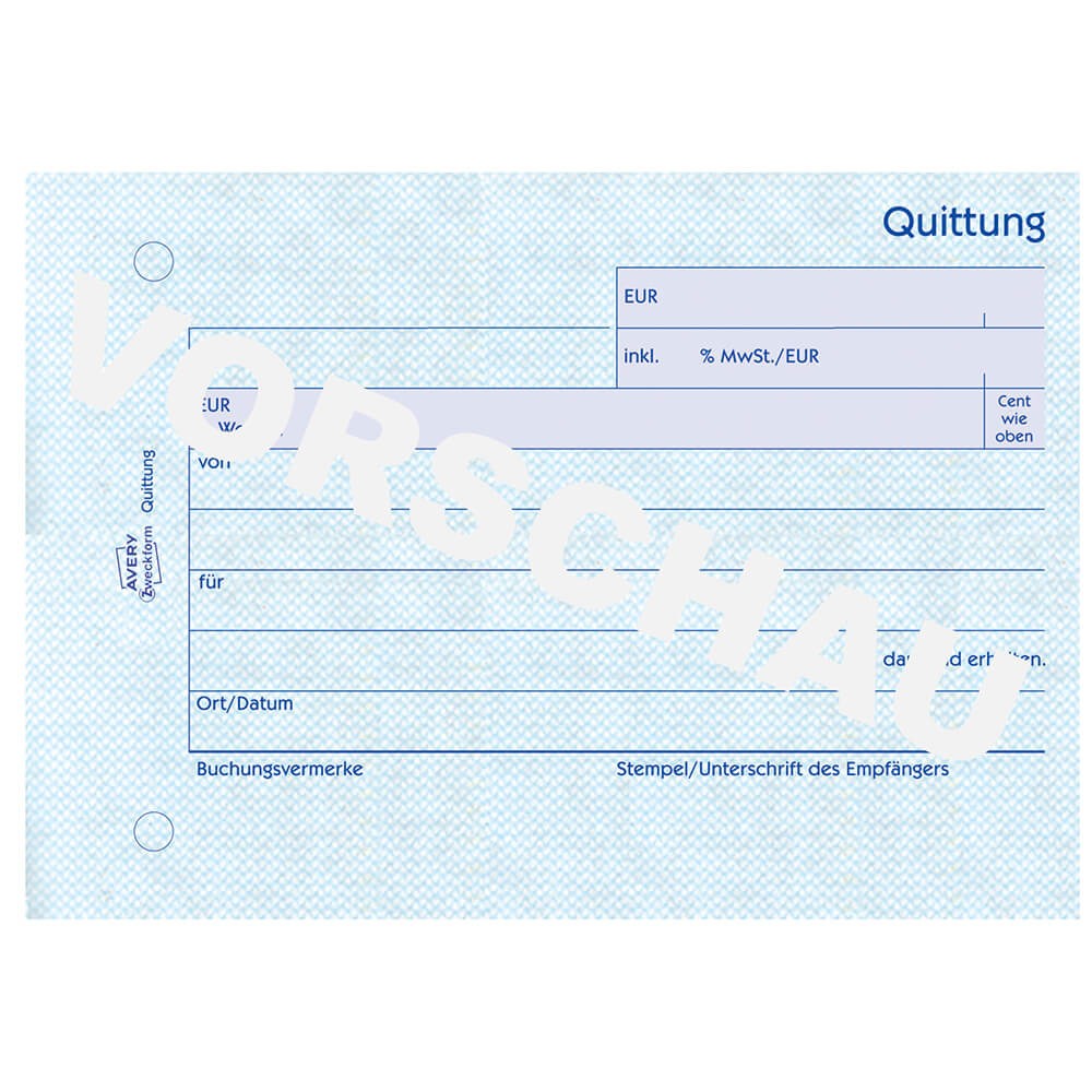 Quittungen Zweckform 300 bei PLATE Büromaterial
