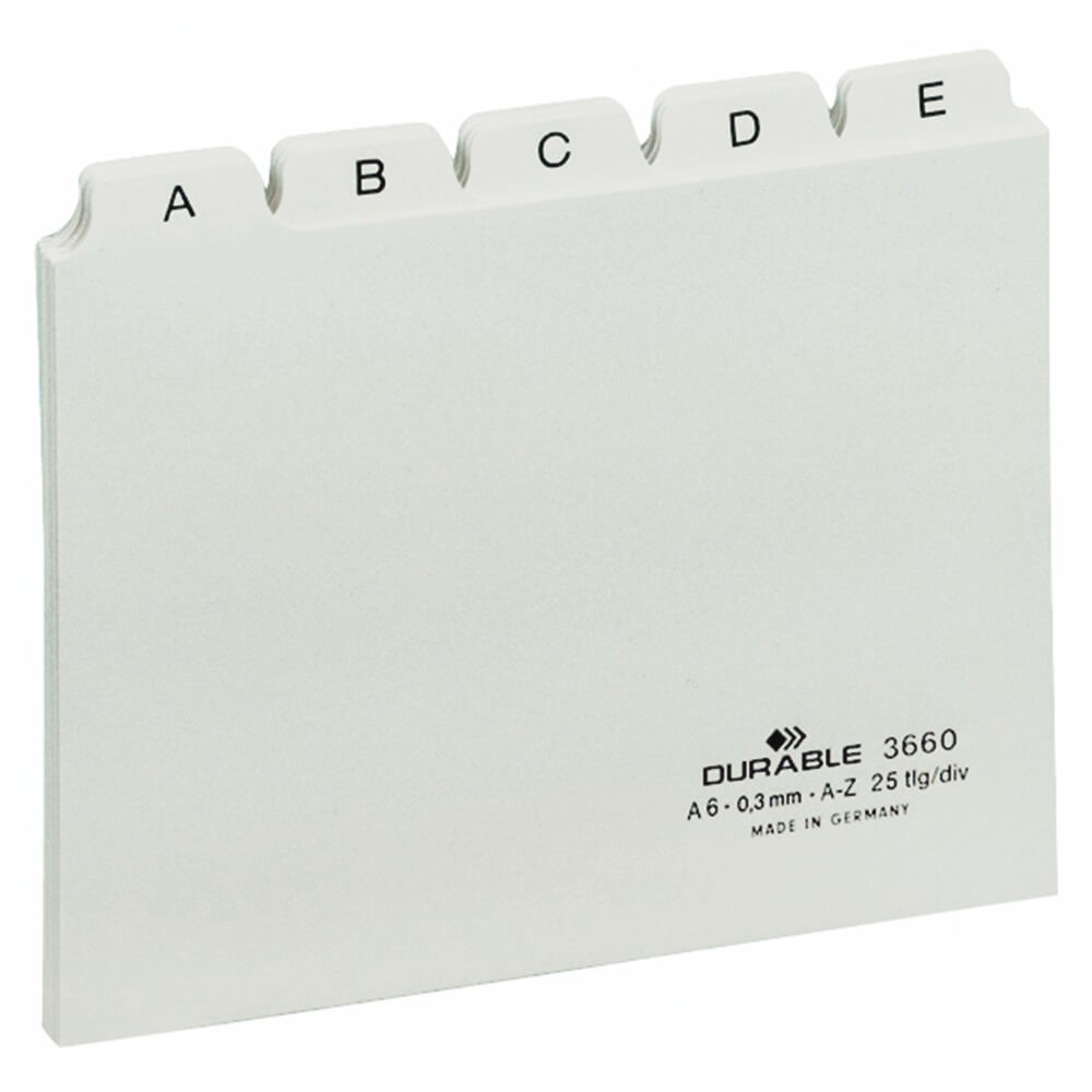 Karteikartenregister Durable LEITKARTEN A6 3660 bei PLATE Büromaterial