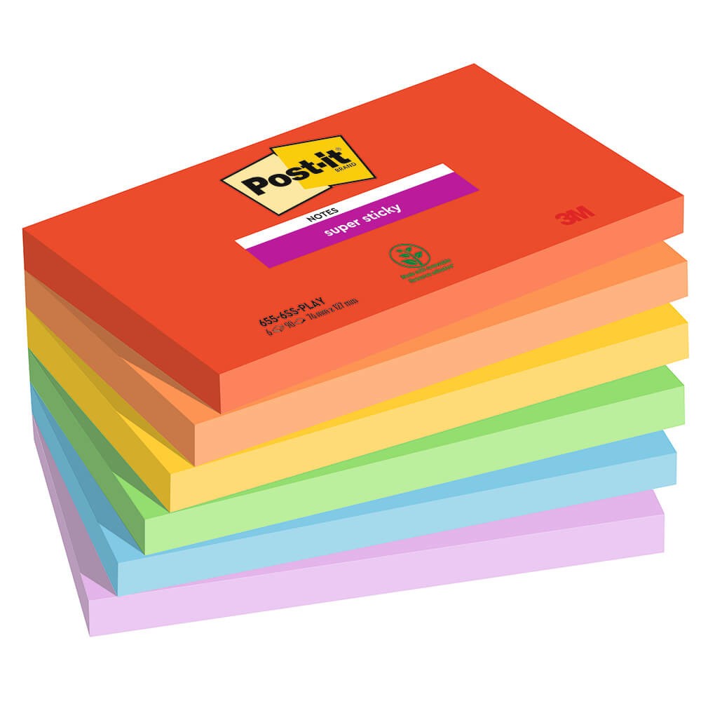 Haftnotizen Post-it Super Sticky Notes 655-6SS-PLAY / Nachfolger zu ...
