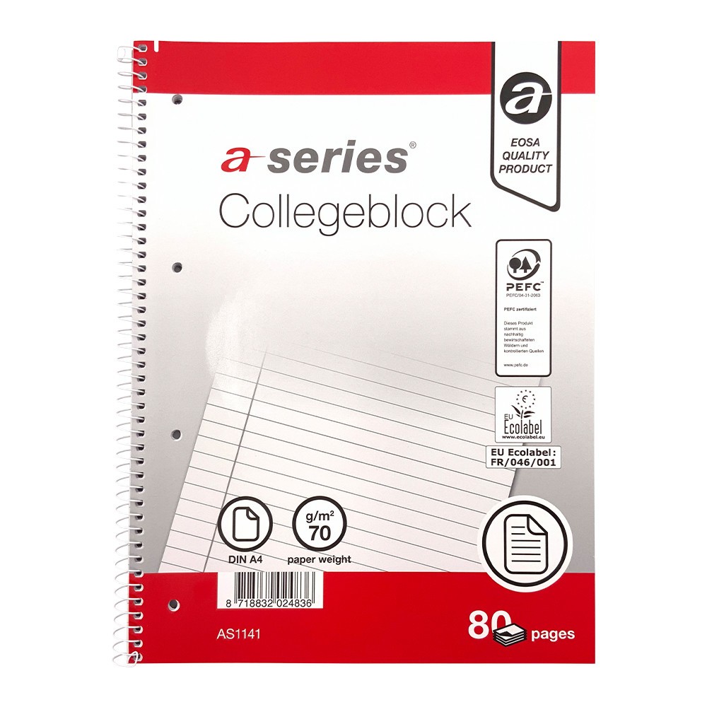 Collegeblock a-series DIN A4 AS1141 bei PLATE Büromaterial