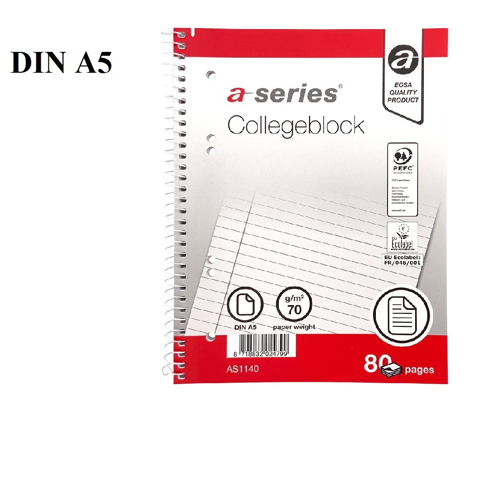 Collegeblock a-series DIN A5 AS1140 bei PLATE Büromaterial