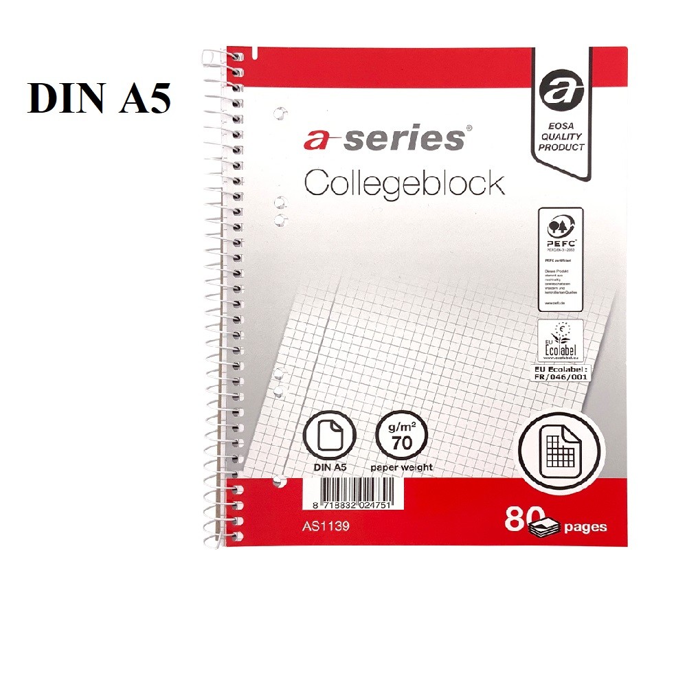 Collegeblock a-series DIN A5 AS1139 bei PLATE Büromaterial