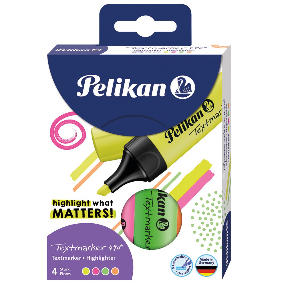 Textmarker Pelikan 490/4 bei PLATE Büromaterial